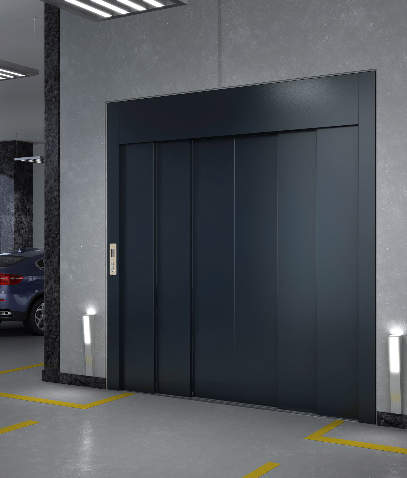6 Panel Central Opening Door • Metron SA